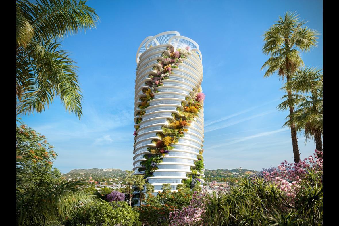 Fosters reveals designs for spiralling office tower in LA | News ...